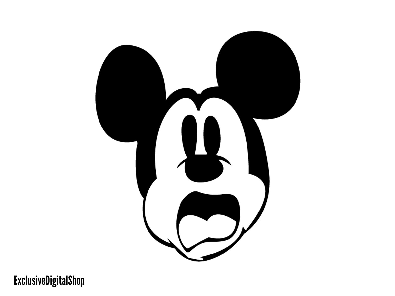 Mickey Mouse Head SVG, Mouse SVG, Cut File - Digital Download Svg Dxf ...