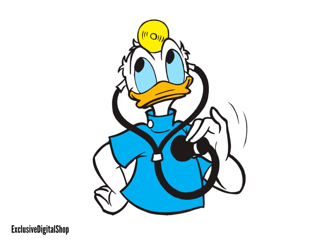Donald Duck Doctor SVG Donald SVG Cut File Digital - Etsy México