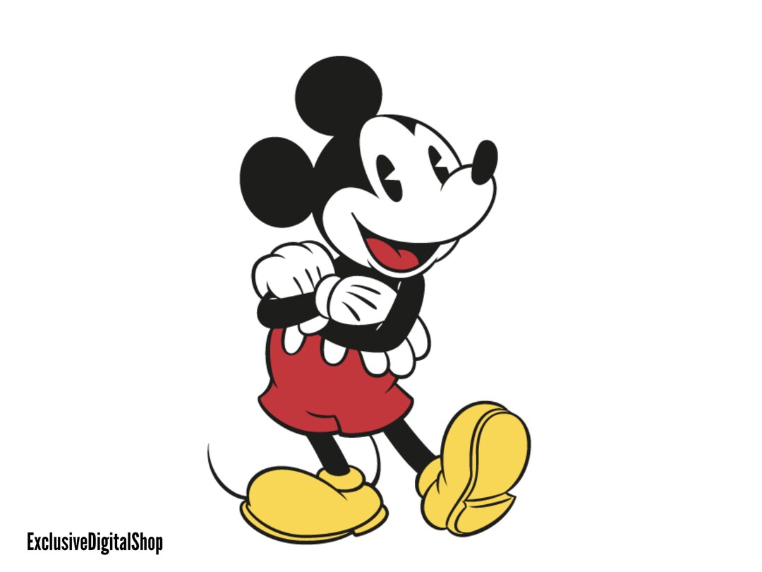 Mickey Mouse Happy SVG, Mouse SVG, Cut File - Digital Download Svg Dxf ...