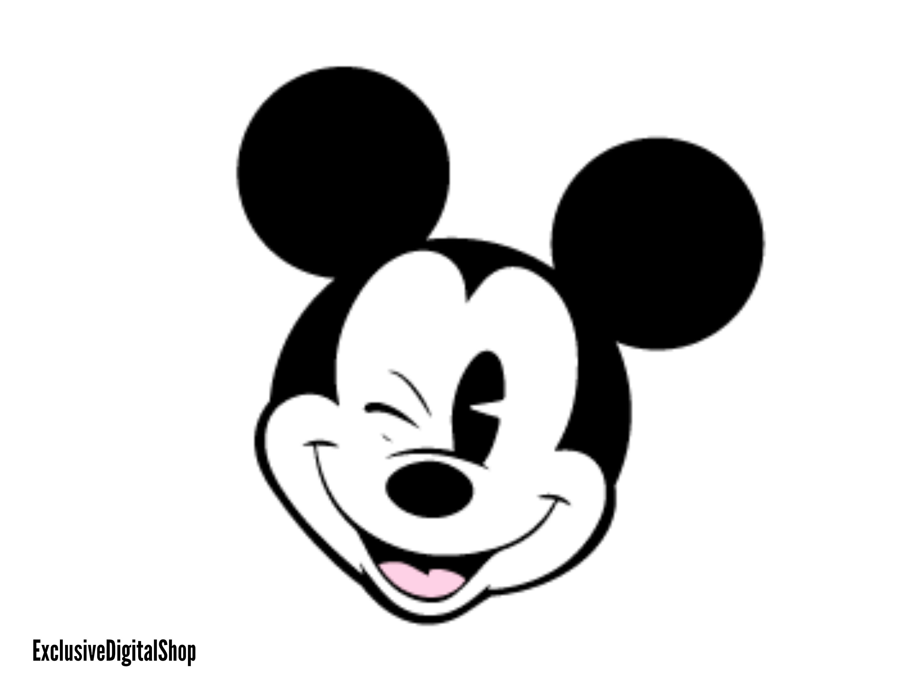 Mickey Mouse Hoofd SVG Muis SVG Cut File Digitale Download - Etsy Nederland