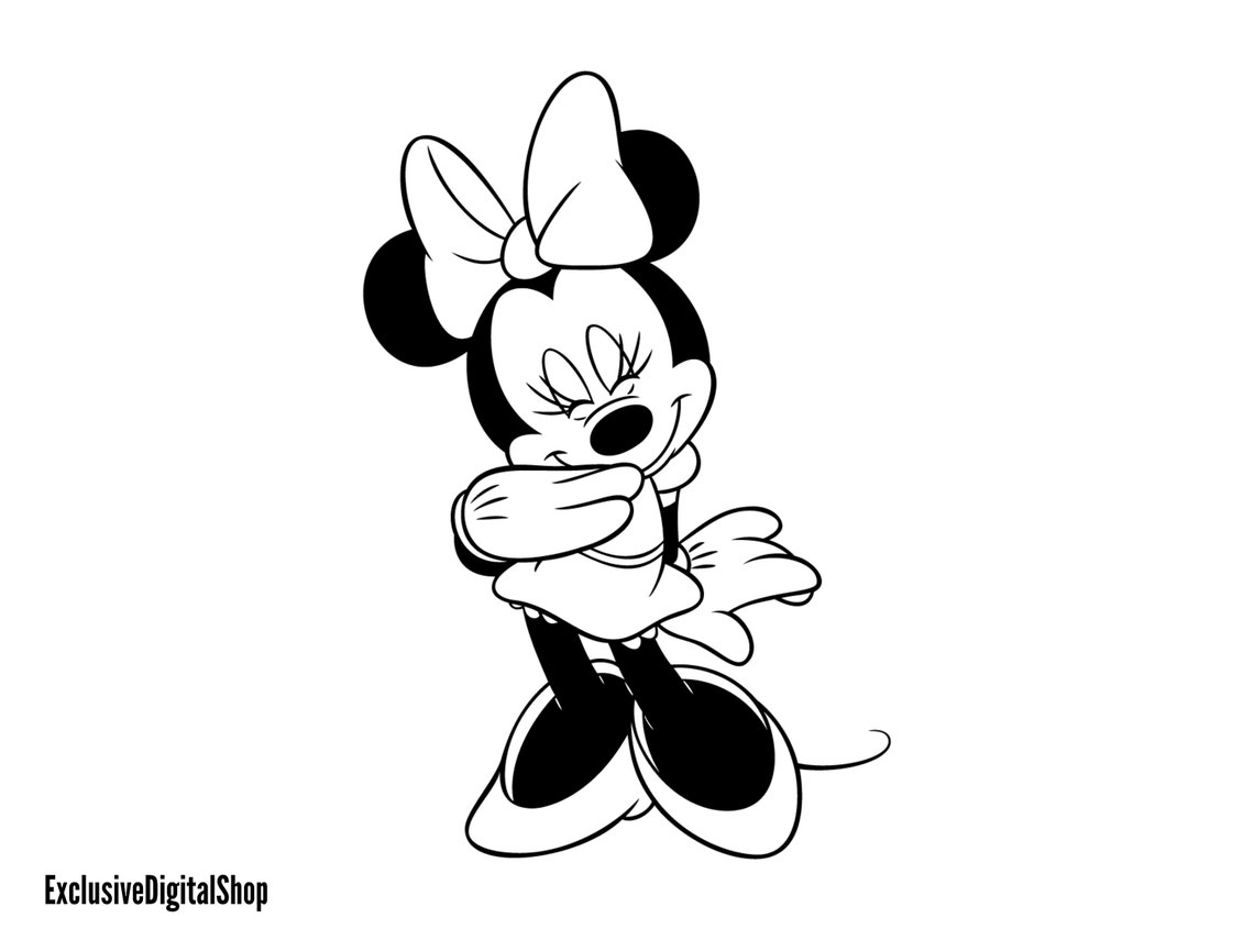Minnie Mouse Cute SVG Mouse SVG Cut File Digital Download | Etsy