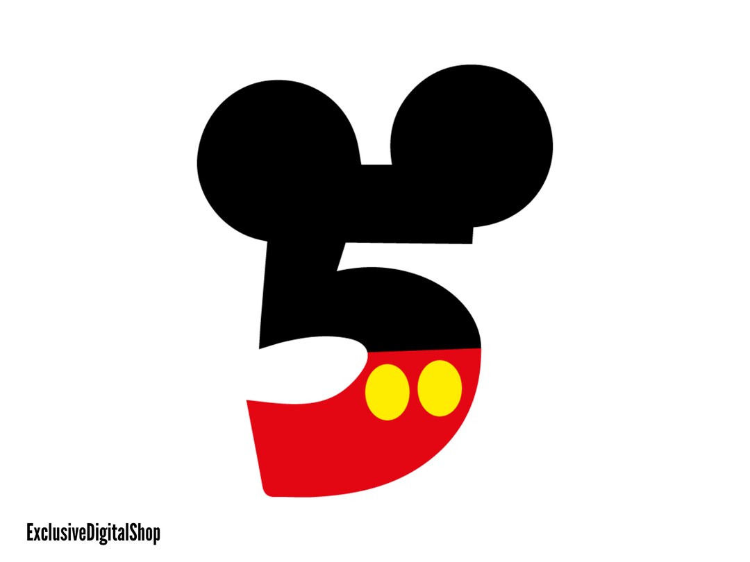 Mickey Mouse Numbers SVG, Mouse SVG, Cut File - Digital Download Svg ...