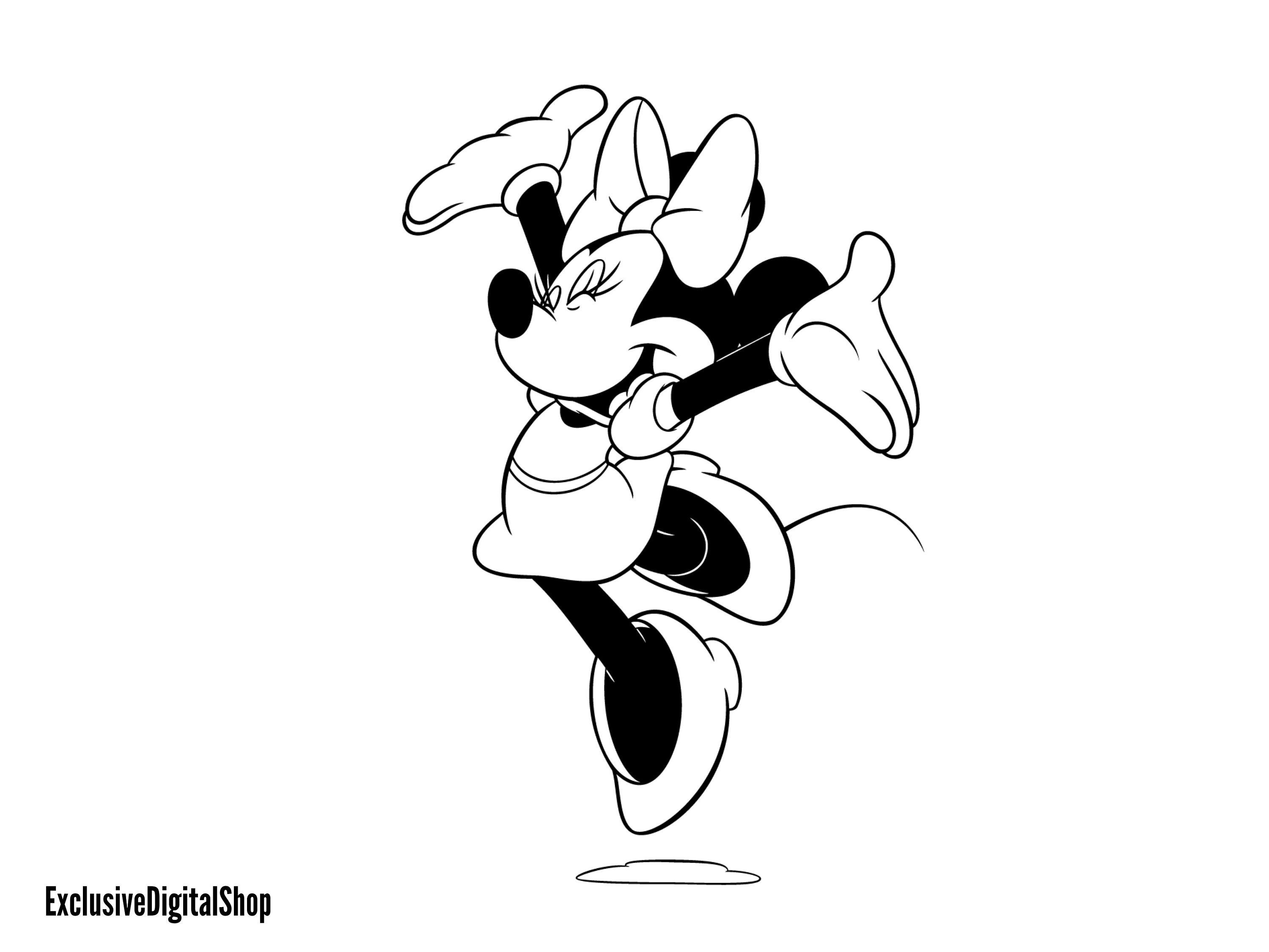 Minnie Mouse Dancing SVG Mouse SVG Cut File Digital | Etsy