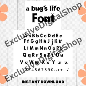 A Bug Life Font, Cut File - Digital Download Svg Png Design for Cricut ...