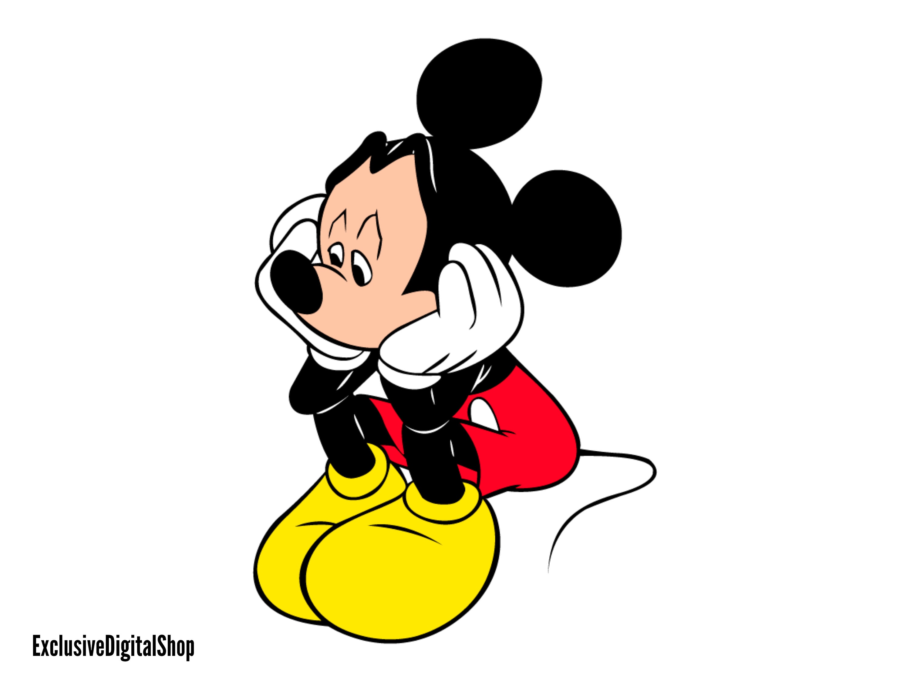 Mickey Mouse Sad SVG Mouse SVG Cut File Digital Download - Etsy