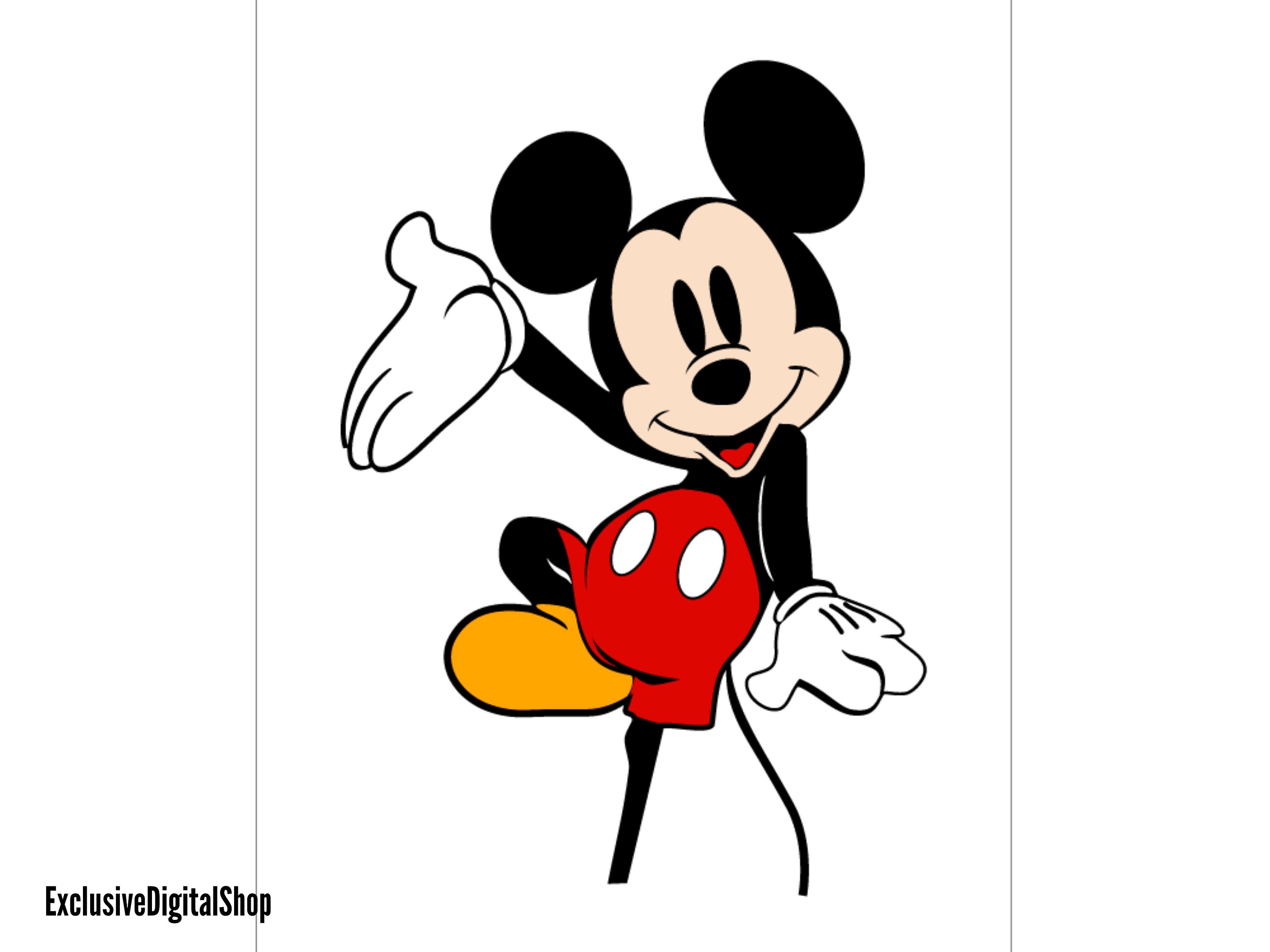 Mickey Mouse Happy SVG Mouse SVG Cut File Digital Download | Etsy