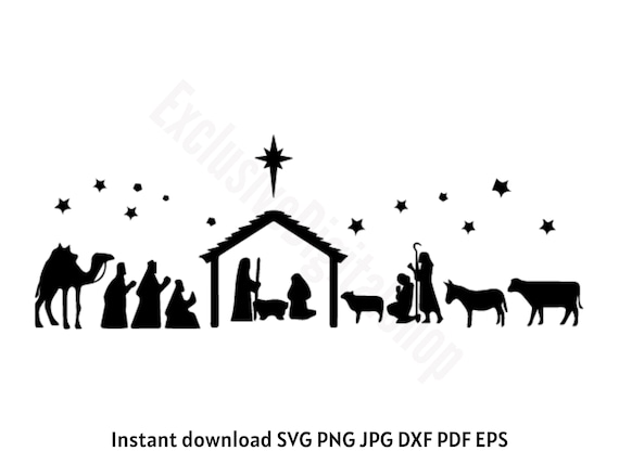 Descarga De Patrones De Silueta De Natividad