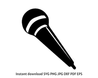 Microphone Instant Download SVG, PNG, EPS, Dxf, Jpg Digital Download - Etsy