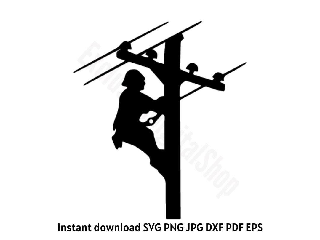 Lineman Electrician Instant Download SVG, PNG, JPG, Dxf, Pdf, Eps Digital Download - Etsy
