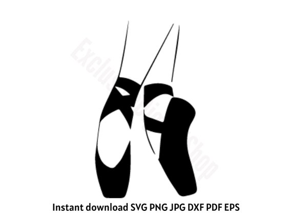 Ballet Shoes Instant Download SVG PNG JPG Dxf Pdf Eps - Etsy