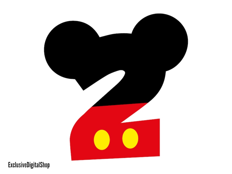 Mickey Mouse Numbers SVG Mouse SVG Cut File Digital - Etsy