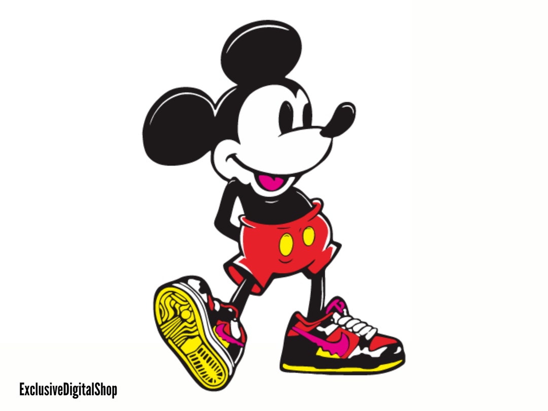 Mickey Mouse Happy SVG, Mouse SVG, Cut File - Digital Download Svg Dxf ...