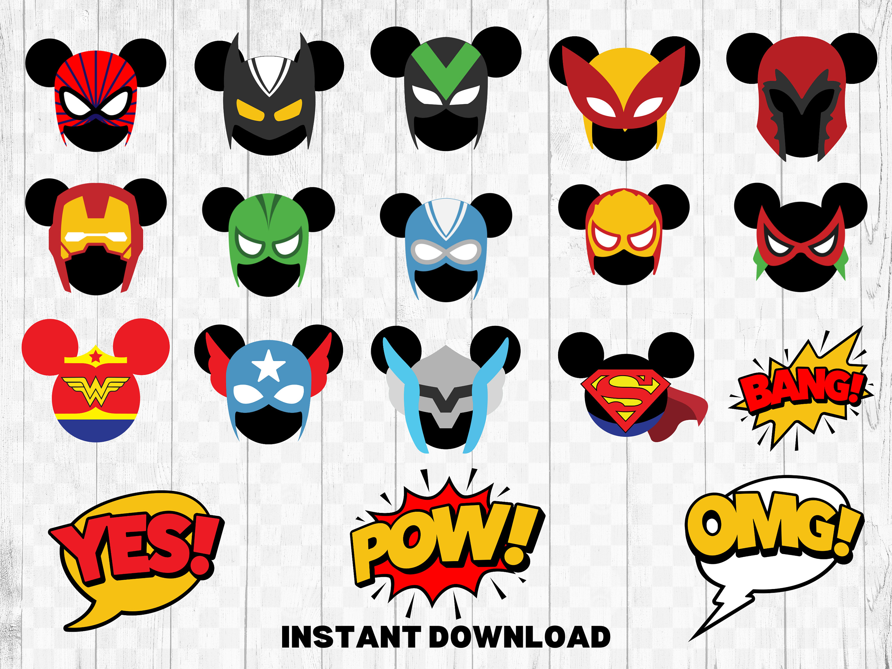 Mickey Mouse Hero 20 Bundle SVG Hero SVG Girl Cut File - Etsy Australia