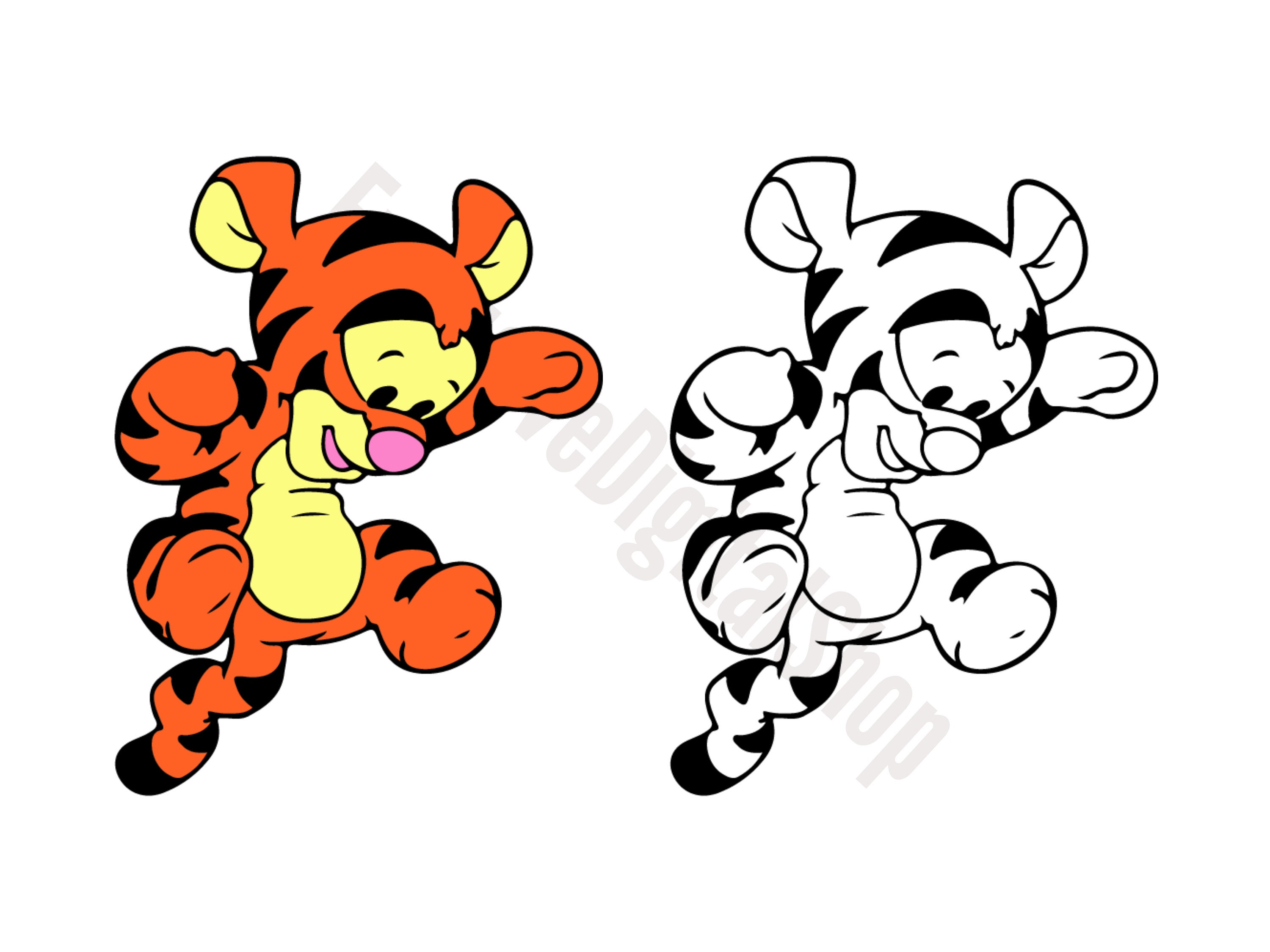 Tiger SVG Tiger Outlined SVG Cut File Digital Download Svg - Etsy