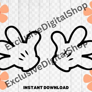 Mickey Mouse Hands SVG, Cut File - Digital Download Svg Png Design for ...