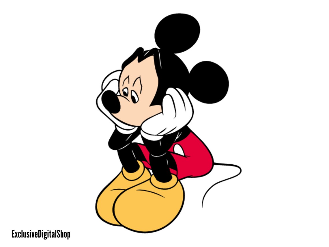 Mickey Mouse Sad SVG Mouse SVG Cut File Digital Download - Etsy
