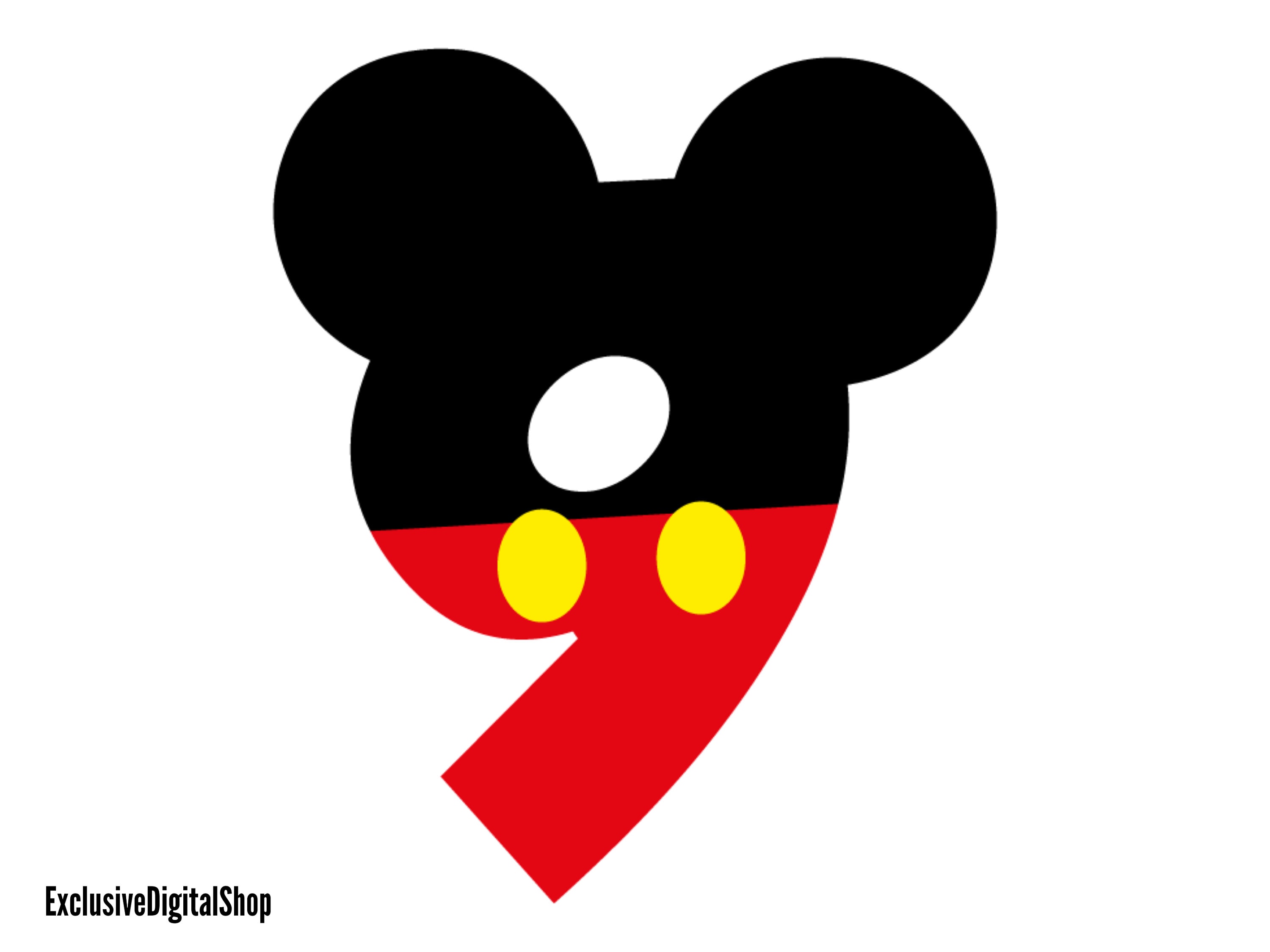 Mickey Mouse Numbers SVG Mouse SVG Cut File Digital - Etsy Ireland
