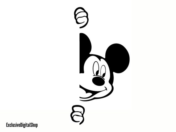 Mickey Mouse Outline Vector