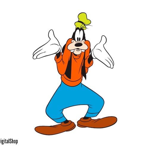 Goofy SVG Goofy Outline Goofy Silhouette Easy Cut File - Etsy Canada