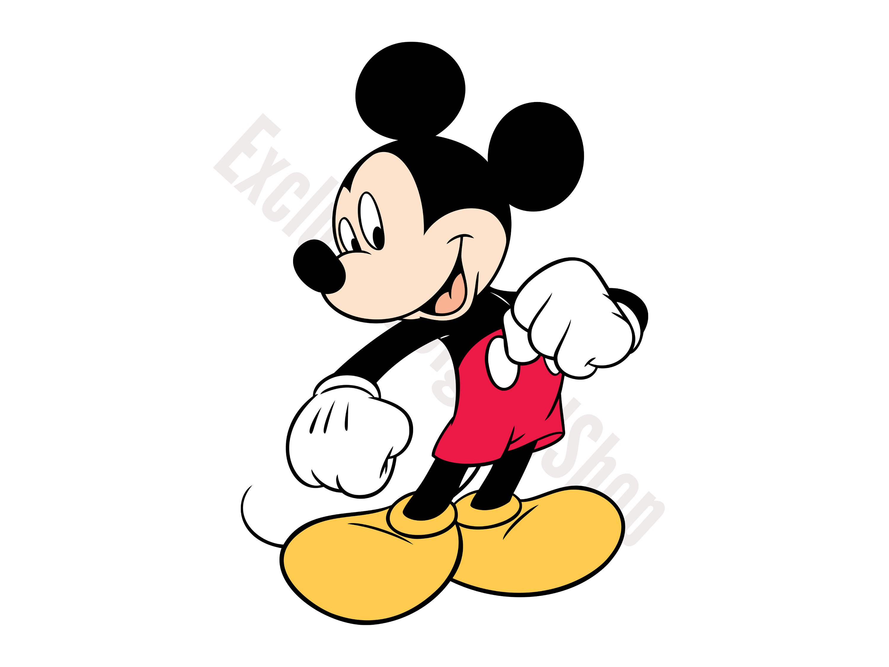 Mickey Mouse Happy SVG Mickey Mouse SVG Cut File Digital - Etsy UK