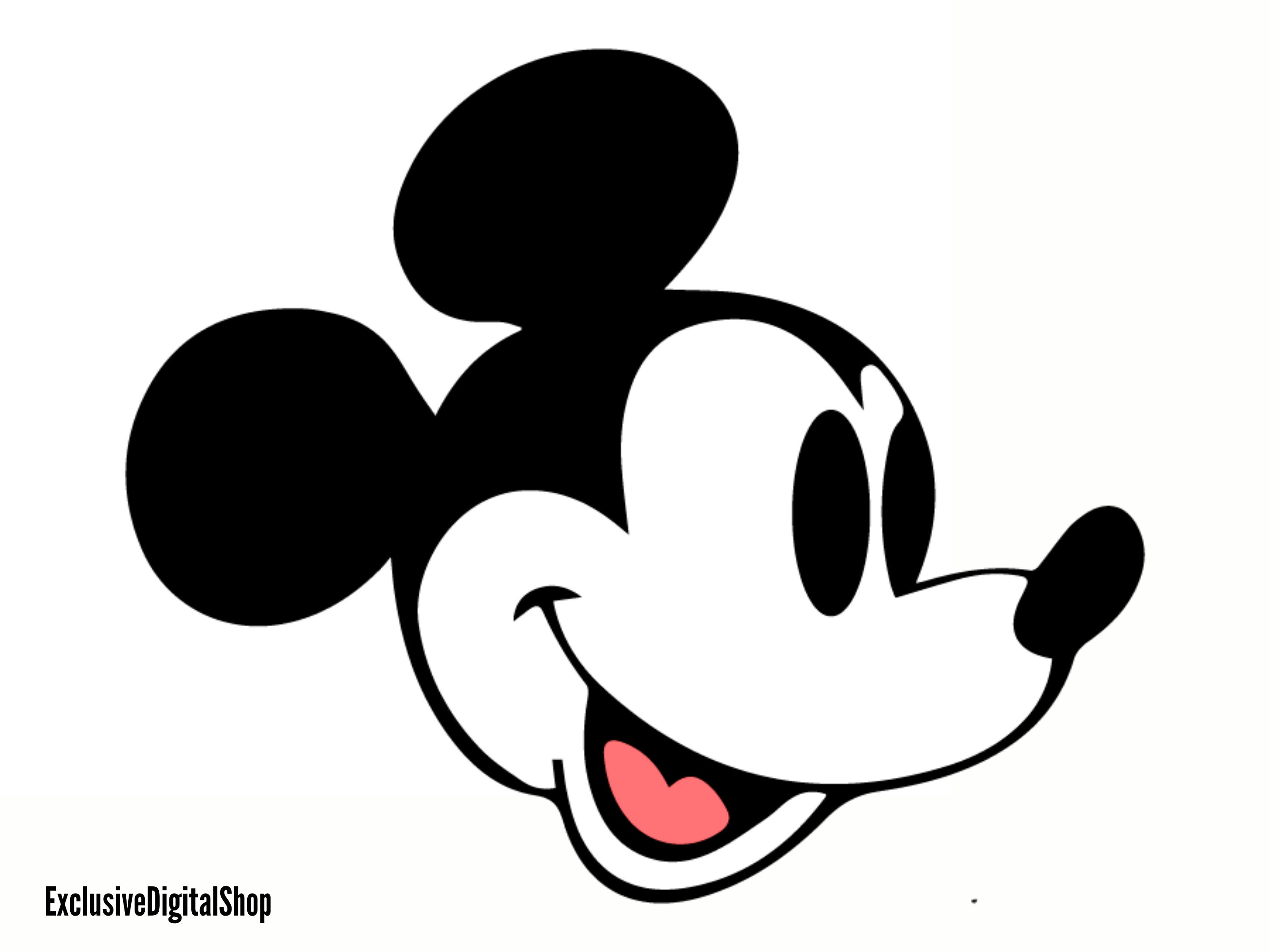 Mickey Mouse Head SVG Mouse SVG Cut File Digital Download - Etsy