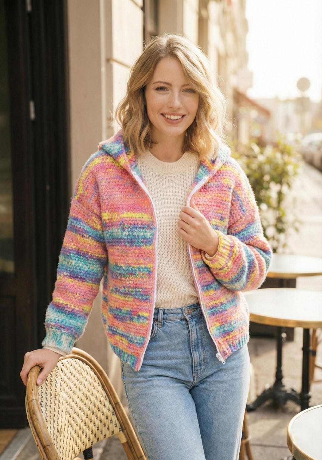 Watercolor Hooded Jacket Crochet Pattern – Gothic / Boho Crochet Hoodie ...