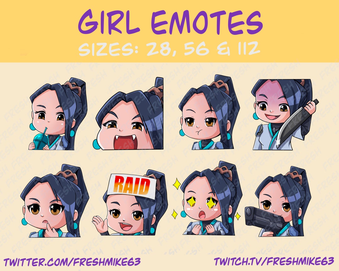 Girl Emotes | Sage Emotes | Emotes | Twitch Emote | Youtube Emote ...