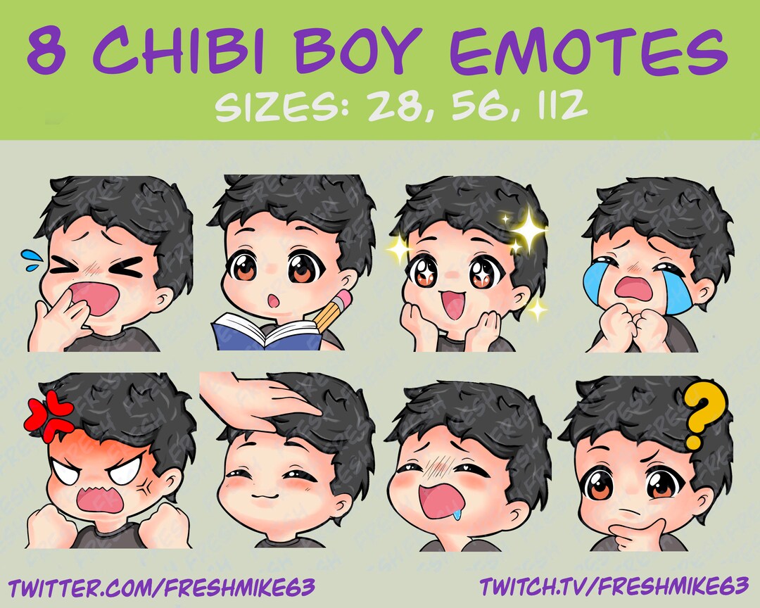 Boy Twitch Emotes , 8 Boy Emotes, Twitch Emotes, Discord Emotes ...