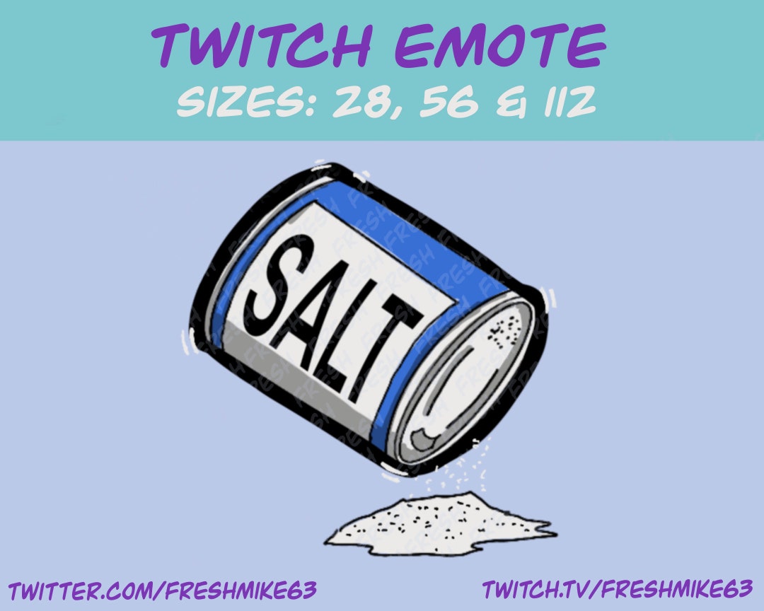 Salty Emote| Twitch Emote | Youtube Emote | Discord Emote | Community ...
