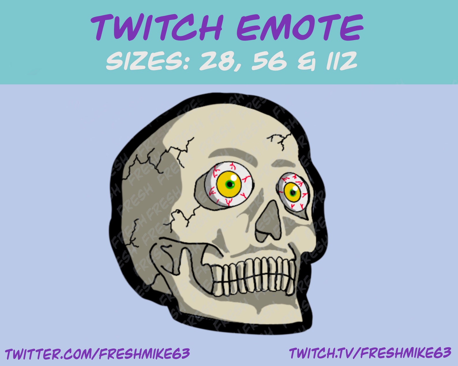 Skull Emote | Stay Awake Emote | Youtube Emote | Discord Emote ...