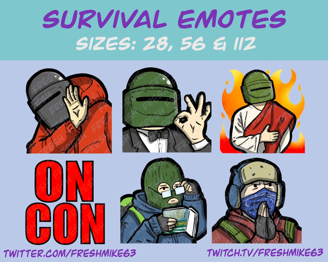 Survival Emotes | Zombie Emotes | Open World Emotes | Twitch Emote ...
