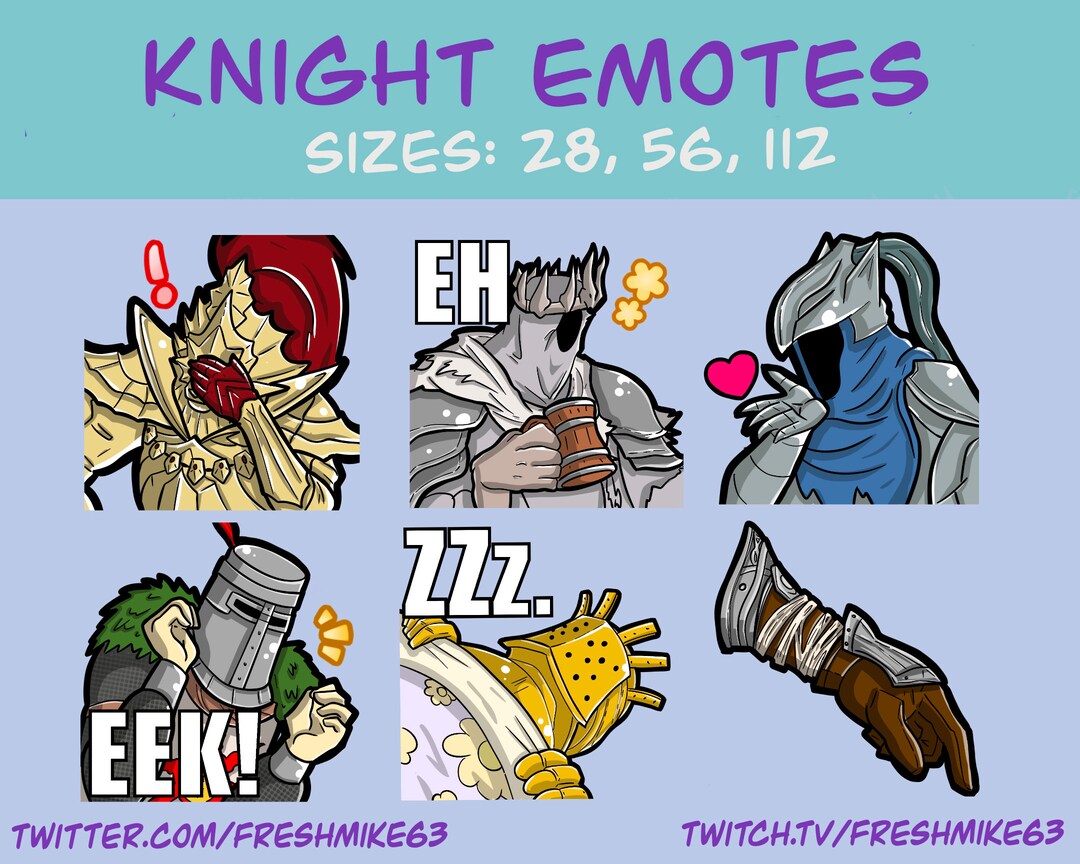Soulsborn Emotes | Knight Emotes | Emotes | Twitch Emote | Youtube ...