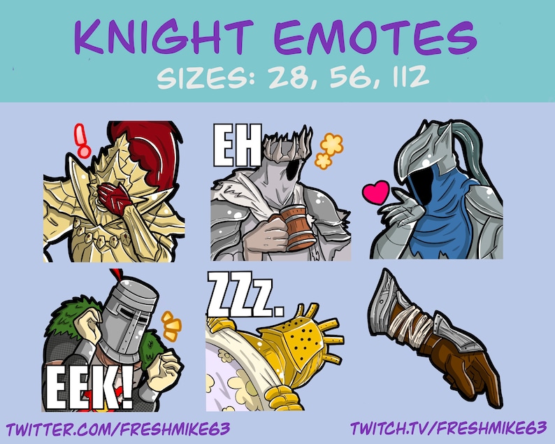 Soulsborn Emotes | Knight Emotes | Emotes | Twitch Emote | Youtube ...