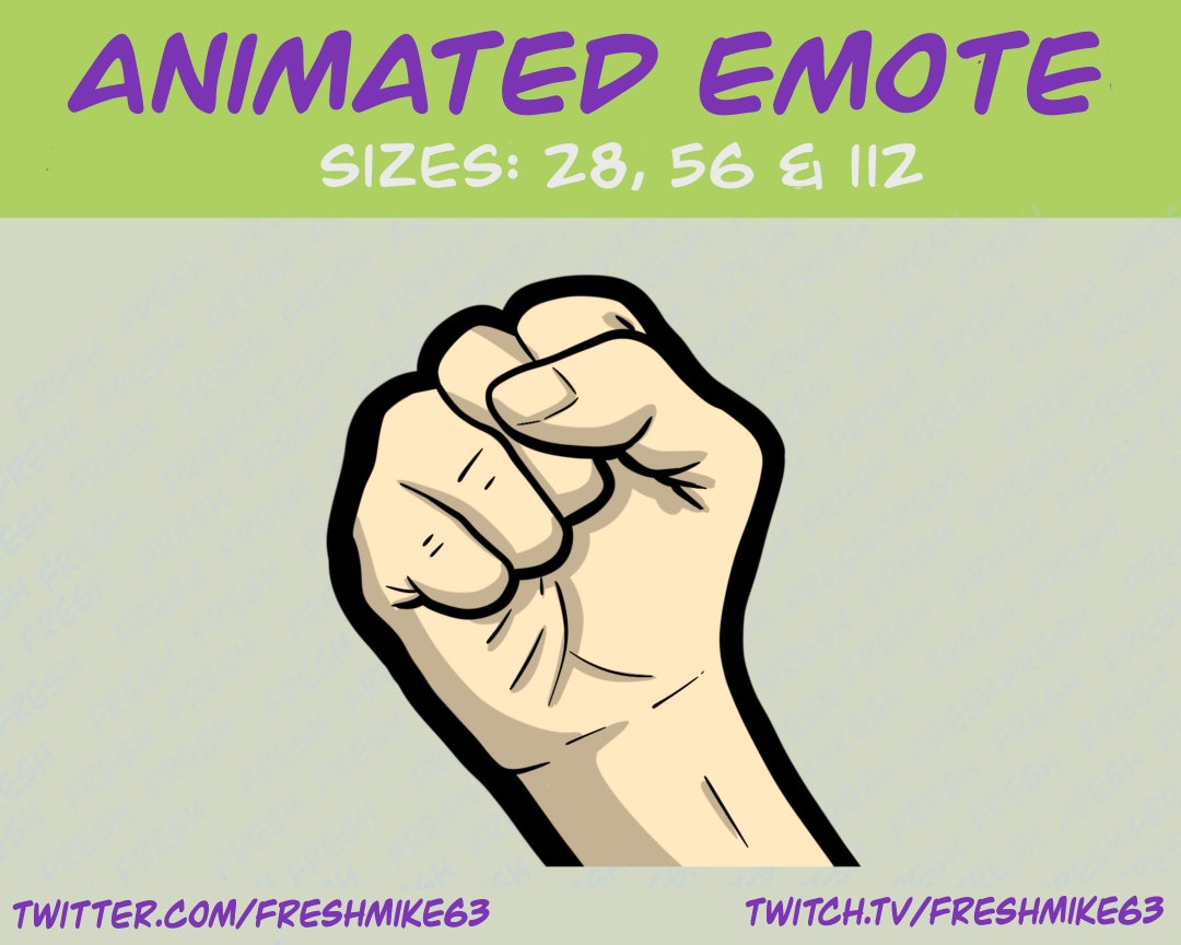 Animated Rage Fist Emote | Fist Emote | Animated Twitch Emote | Youtube ...