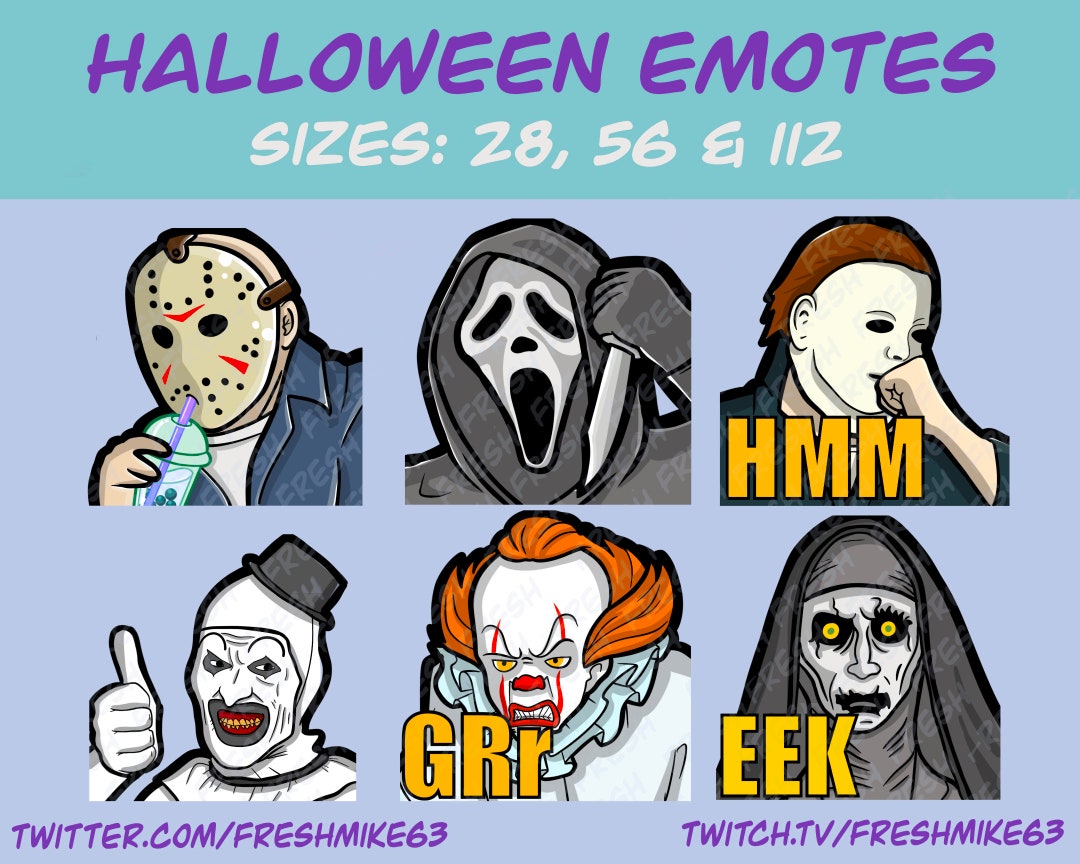 Halloween Emotes Spooky Emotes Horror Emotes Twitch Emote Youtube Emote ...