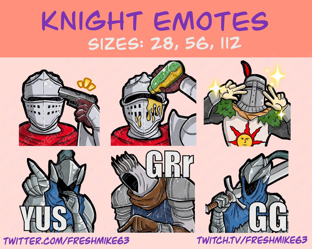 Soulsborn Emotes | Knight Emotes | Emotes | Twitch Emote | Youtube ...