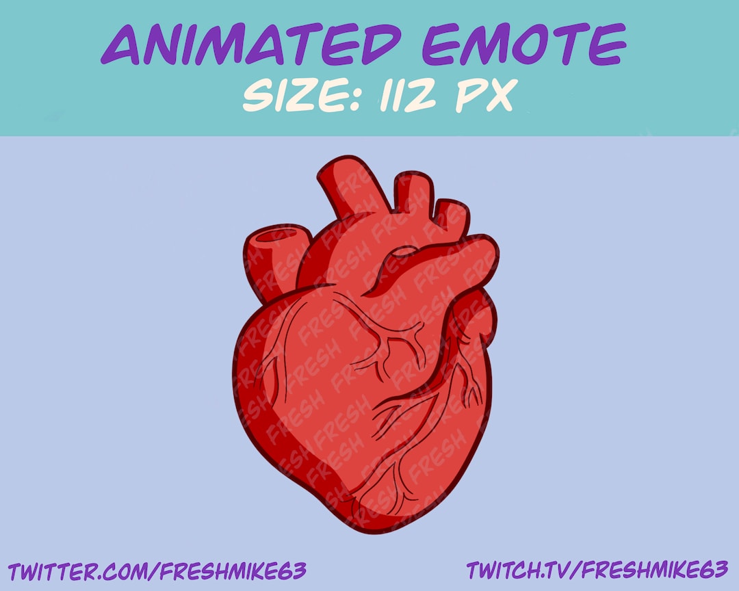Heart Throb Emote | Heart Emote Emote | Twitch Emote | Youtube Emote ...