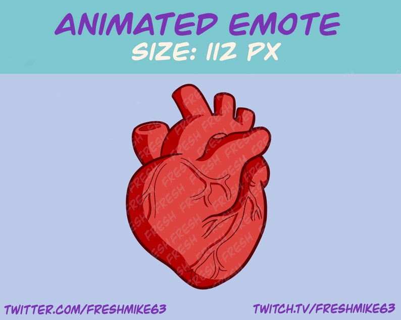 Heart Throb Emote | Heart Emote Emote | Twitch Emote | Youtube Emote ...