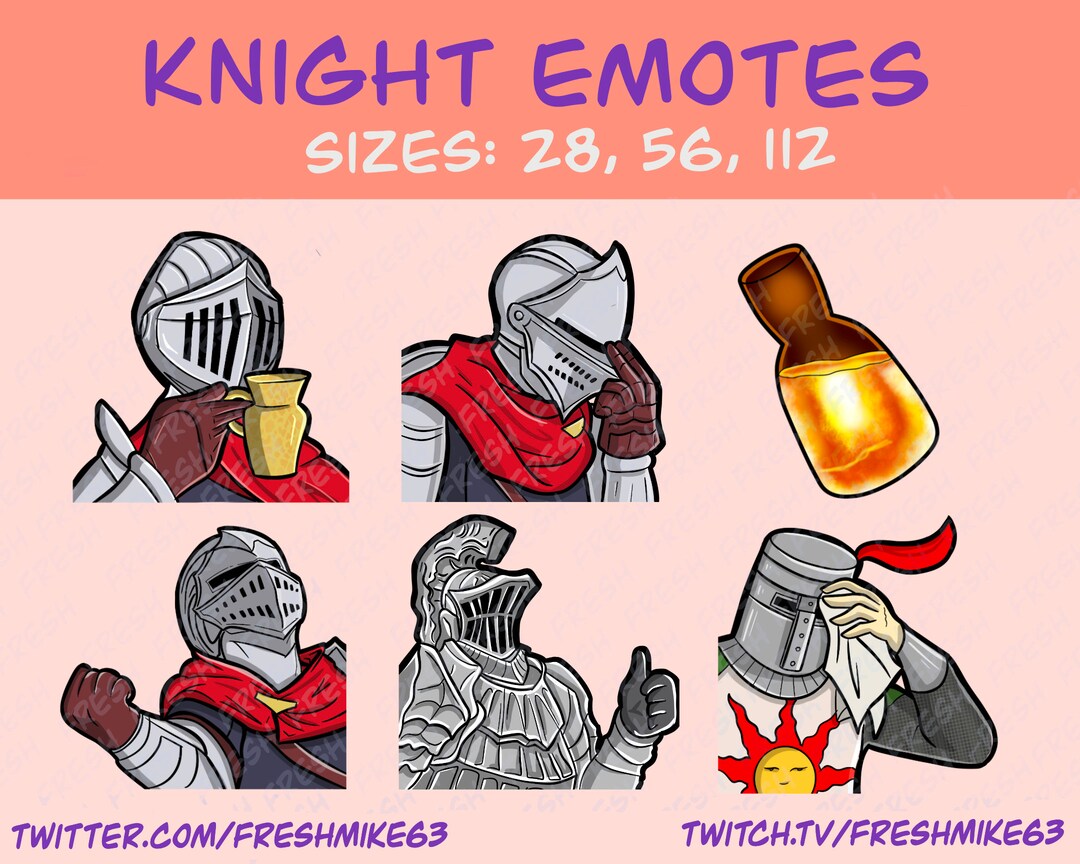 Soulsborn Emotes | Knight Emotes | Emotes | Twitch Emote | Youtube ...
