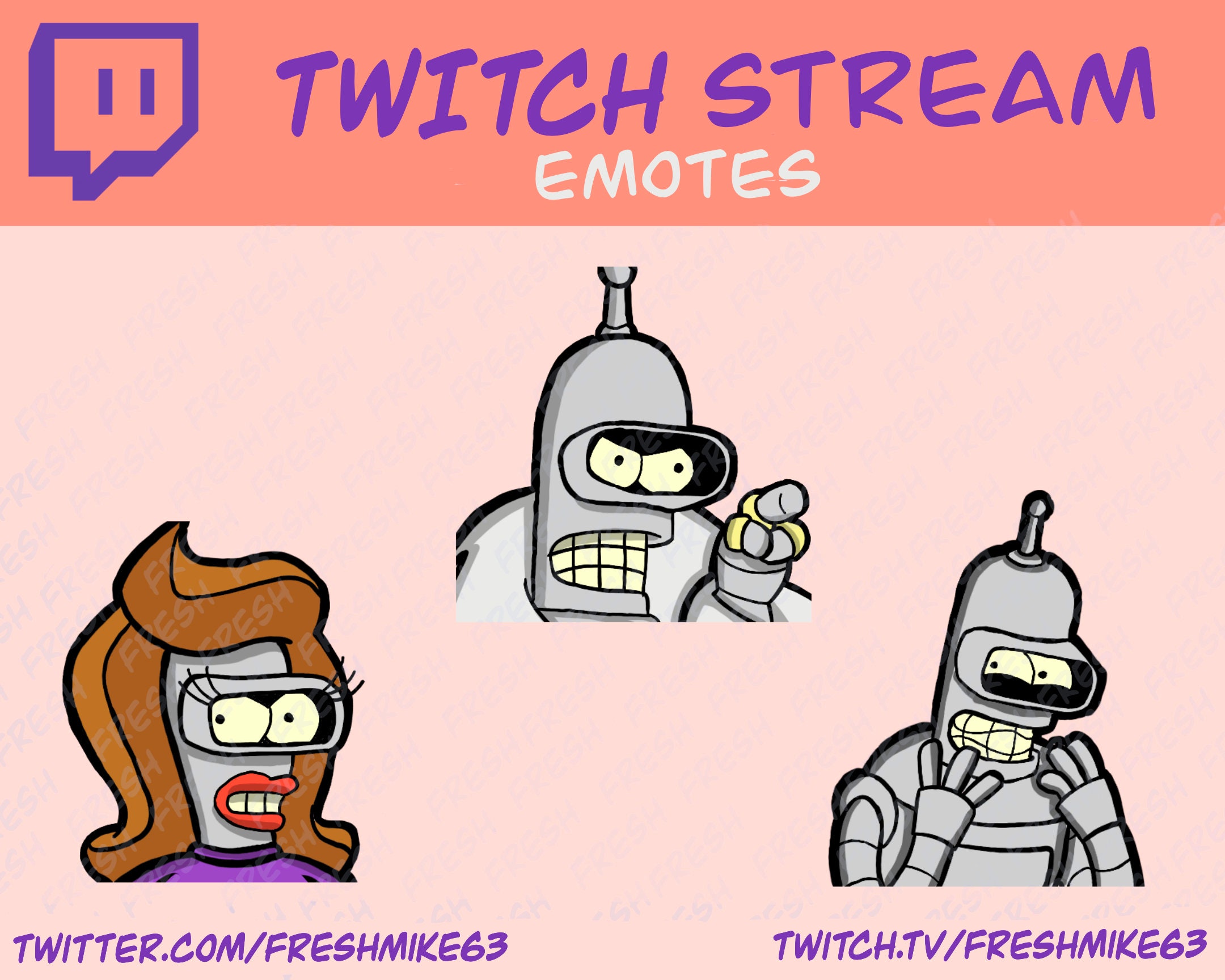 Twitch Emote Pack / Bender/ Futurama / Twitch Emotes / Stream Emotes ...