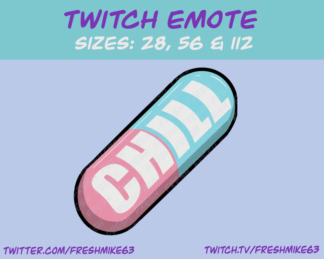 Chill Pill Emote | Twitch Emote | Youtube Emote | Discord Emote ...