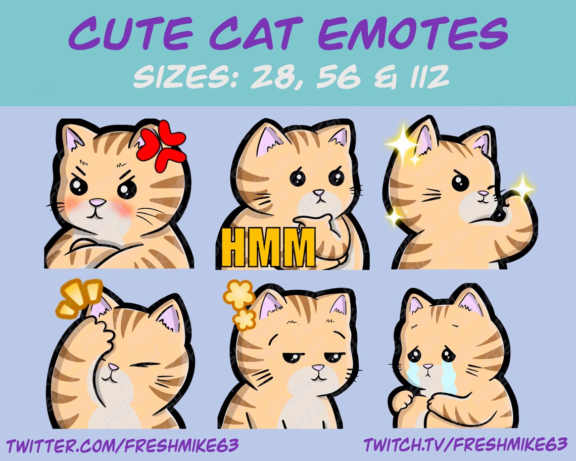 Cat Emotes , Cute Cat Emotes, Twitch Emotes, Discord Emotes, Youtube ...