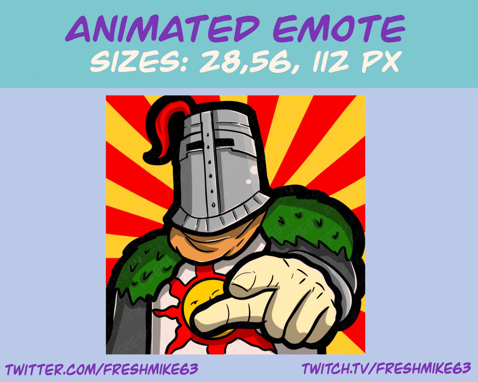 Animated Souls Born Emote | Crying Knight Emote | Knight Emotes | Sun ...