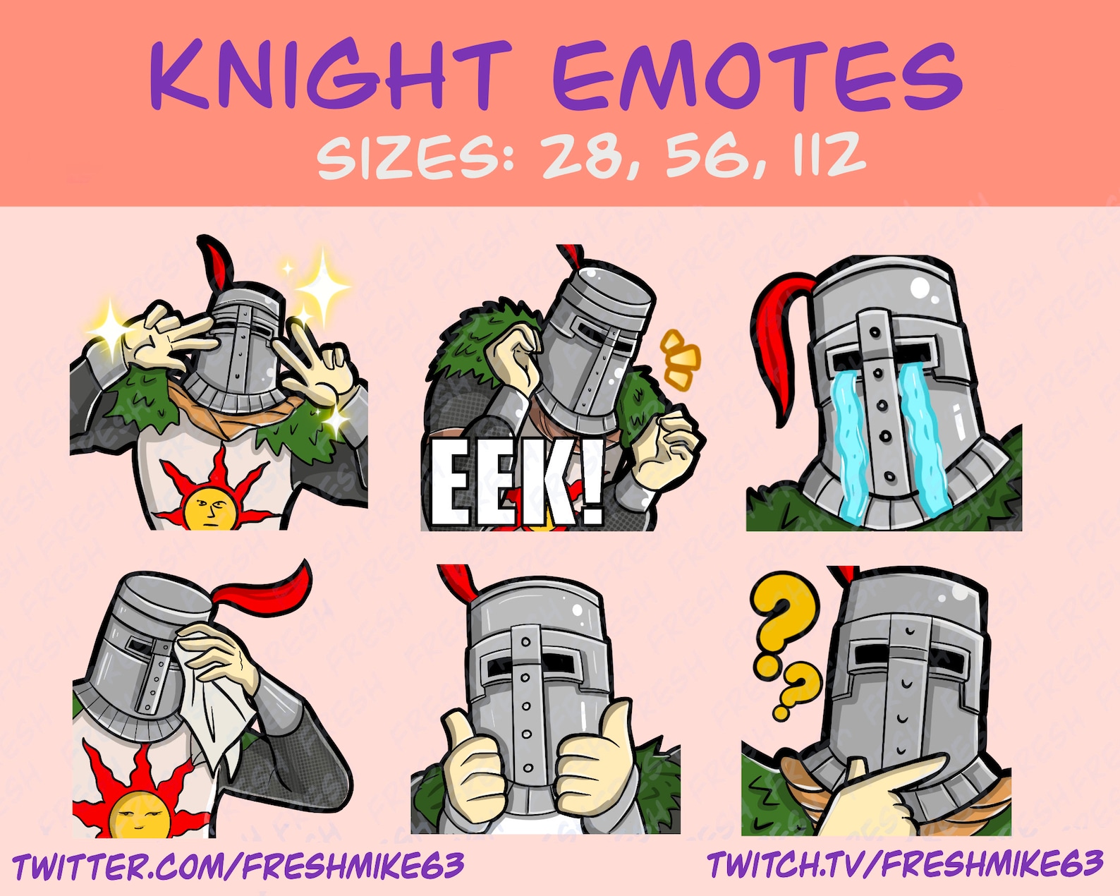 Soulsborn Emotes | Knight Emotes | Emotes | Twitch Emote | Youtube ...