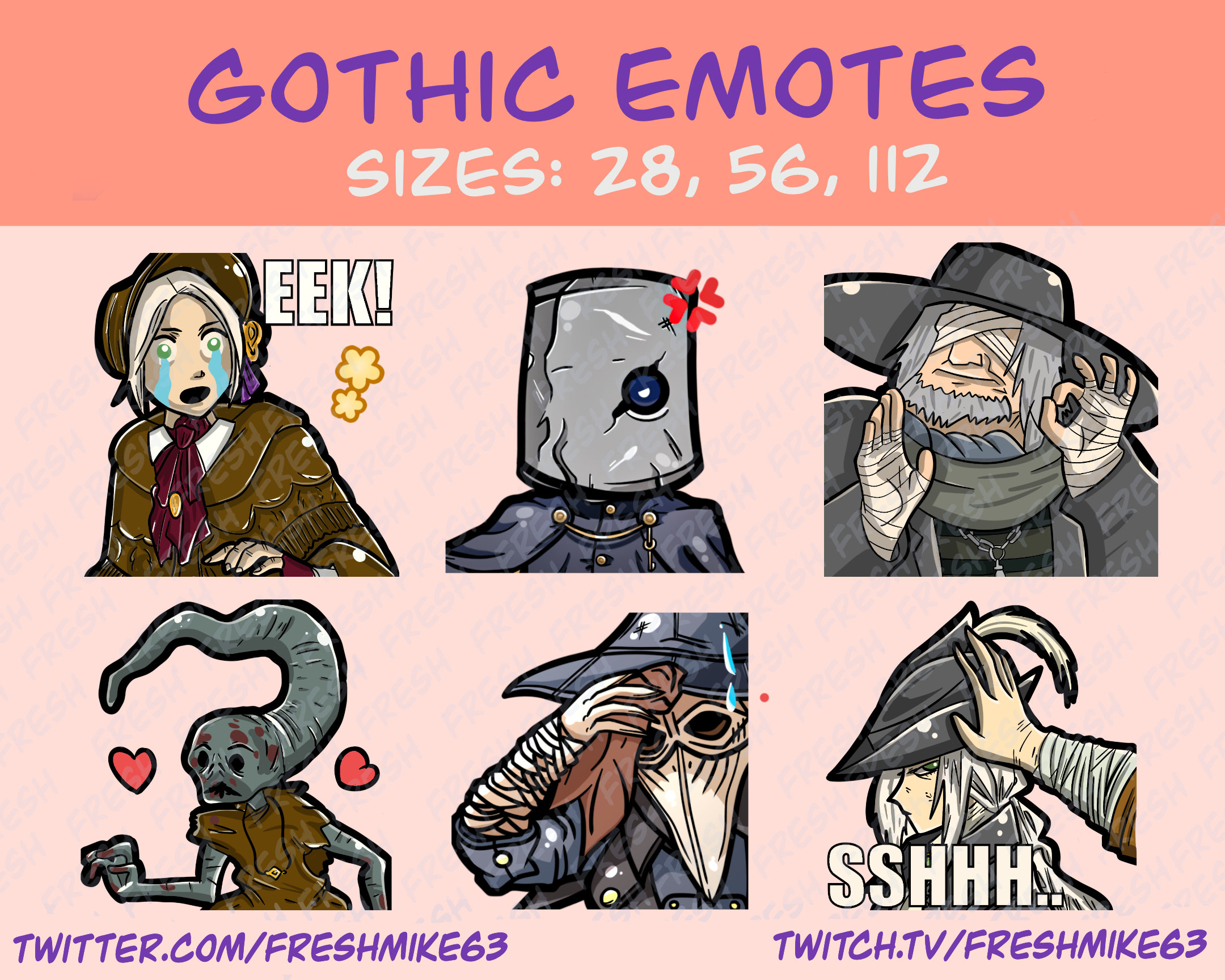 Gothic Emotes | Soulsborn Emotes | Knight Emotes | Emotes | Twitch ...