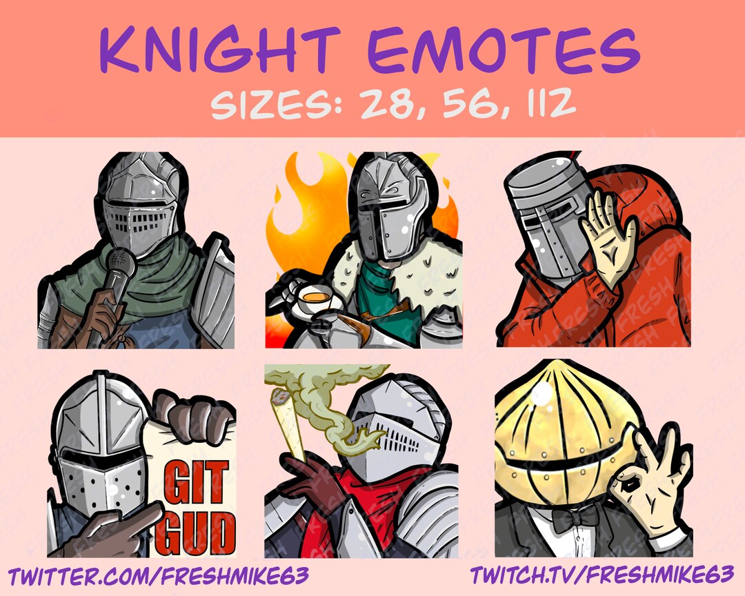 Soulsborn Emotes | Knight Emotes | Emotes | Twitch Emote | Youtube ...