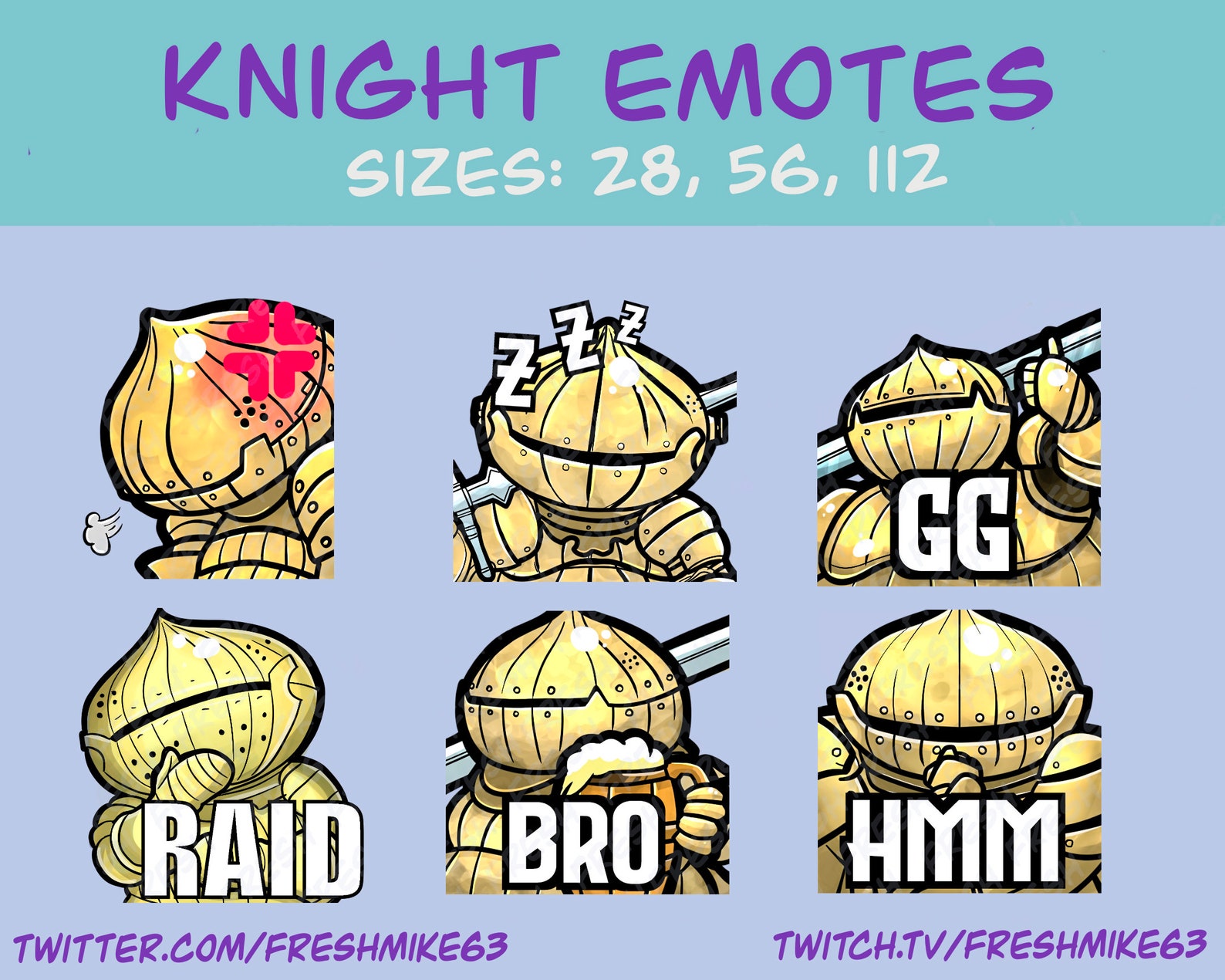 Onion Knight | Soulsborn Emotes | Knight Emotes | Emotes | Twitch Emote ...