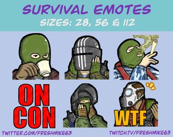 Survival Emotes Zombie Emotes Open World Emotes Twitch Emote Youtube ...