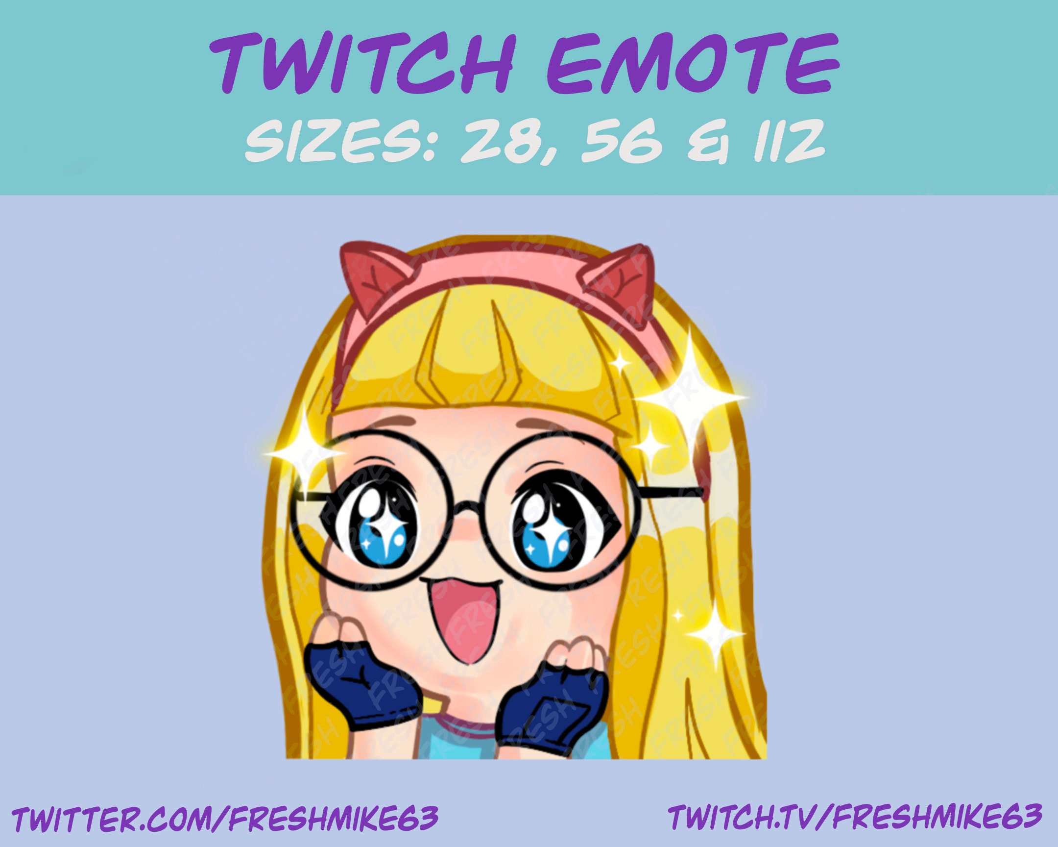 Twitch Emotes , Cute Girl Emotes Pack, Cute Chibi Pack, Twitch Emotes ...