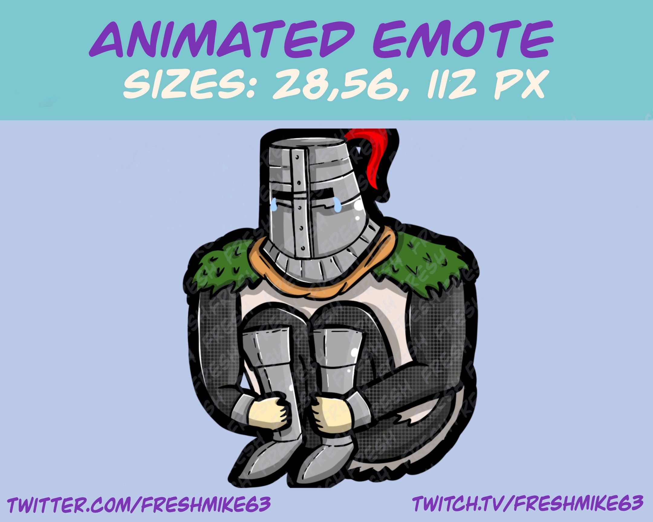 Animated Souls Born Emote | Crying Knight Emote | Knight Emotes | Sun ...